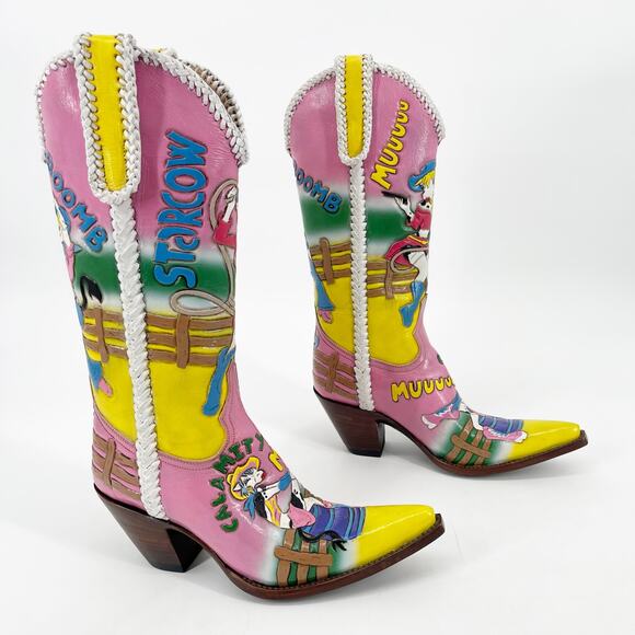 Old Gringo | Shoes | Rare Old Gringo Pink Calamity Cartoon Leather ...